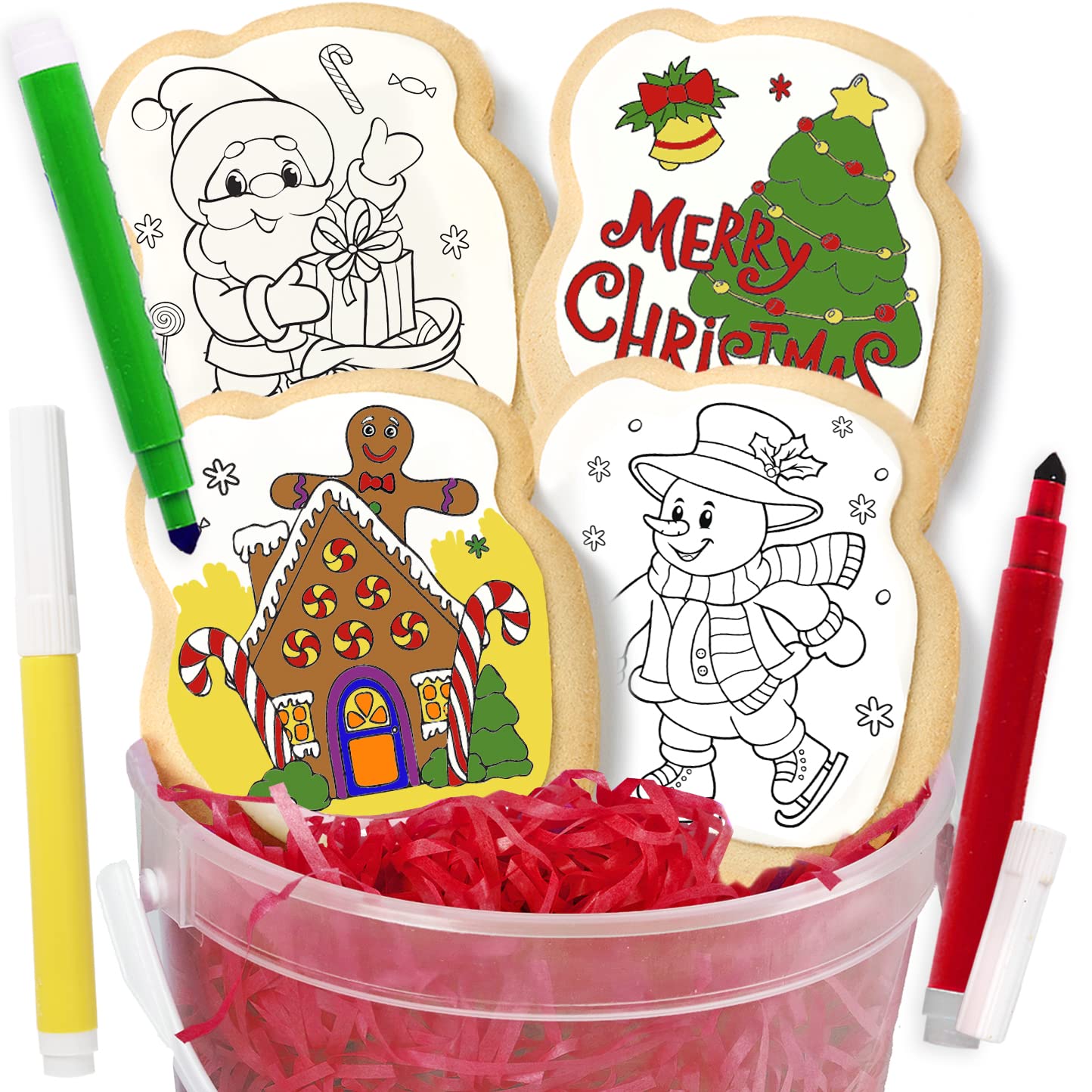Amazon.com : Christmas Cookie Decorating Kit Gift For Kids | 4 Jumbo ...
