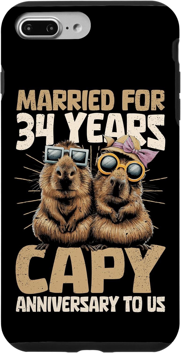 Amazon.com: iPhone 7 Plus/8 Plus Married for 34 Years Funny 34th ...