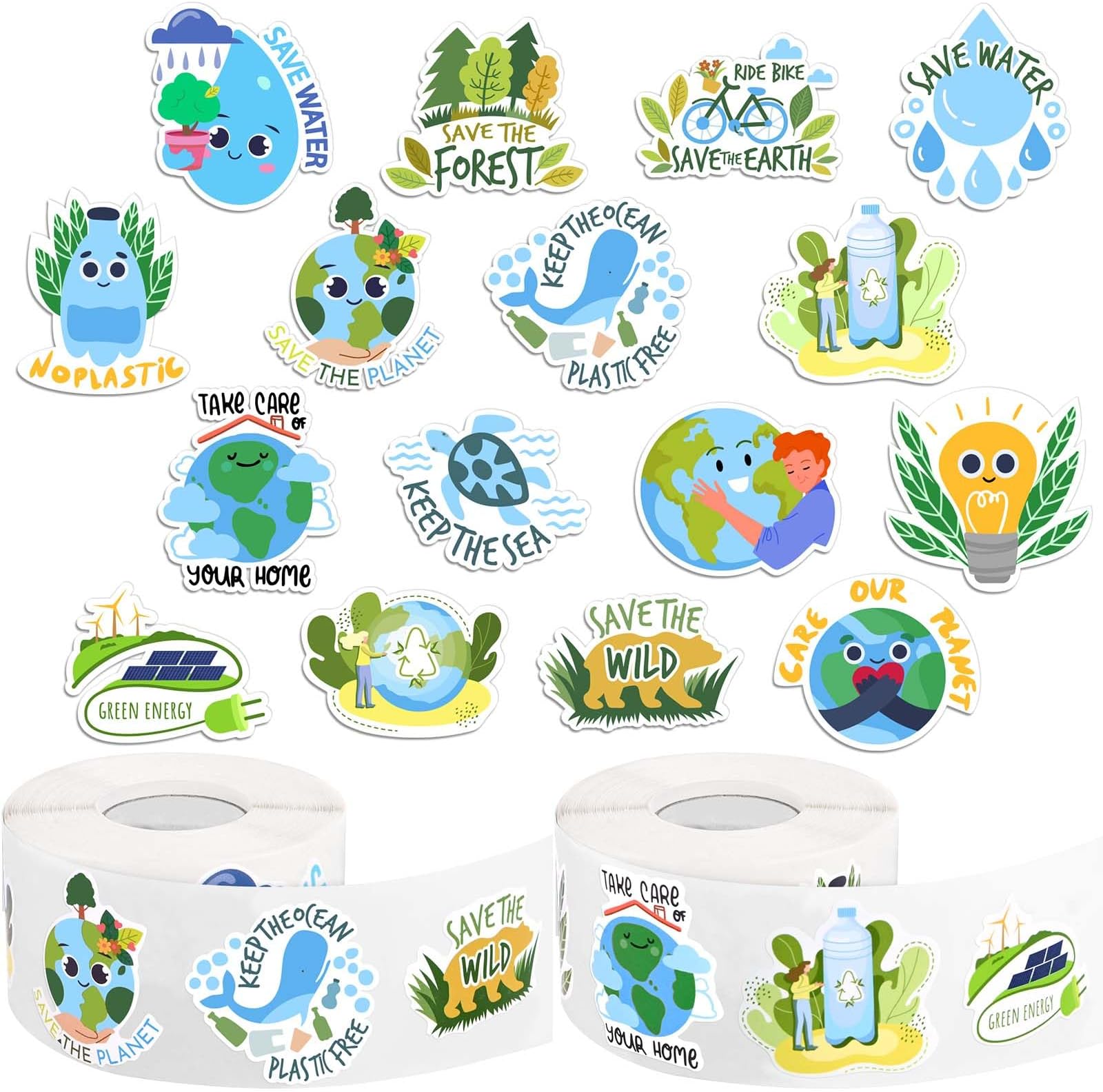 Amazon.com: Lucleag 360 PCS Happy Earth Day Stickers for Kids, Round ...