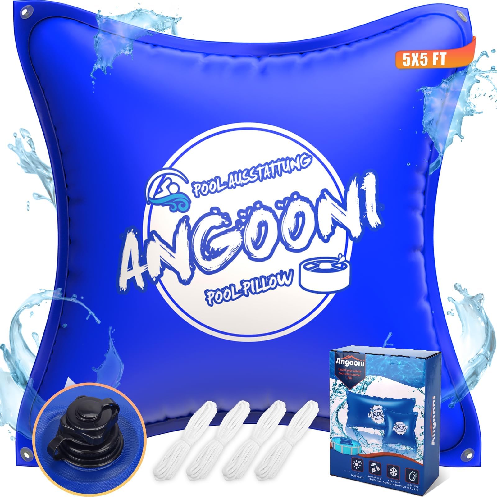 Amazon.com : Liengoron 5 ft Pool Pillows Winter Air Pillows for Above ...