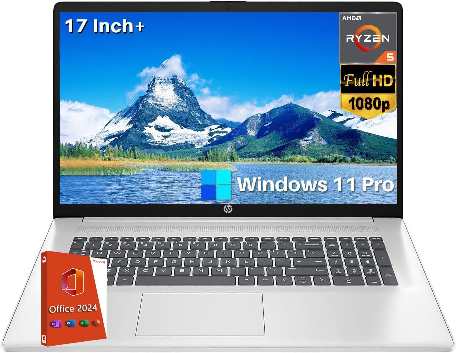 Amazon.com: HP 17 inch Business Laptop, Full HD (1920 * 1080) Display ...