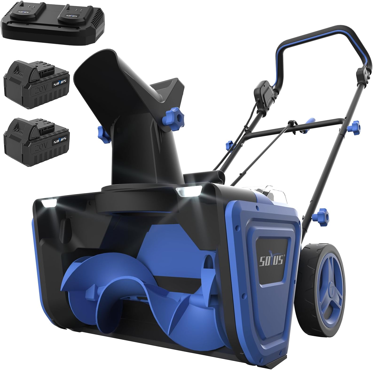 Amazon.com : Worx 40V 20" Cordless Snow Blower Power Share with ...
