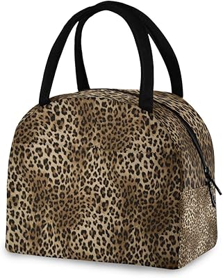 Amazon.com: Leopard Cute Lunch Box Bags for Women, Insulated Reusable ...