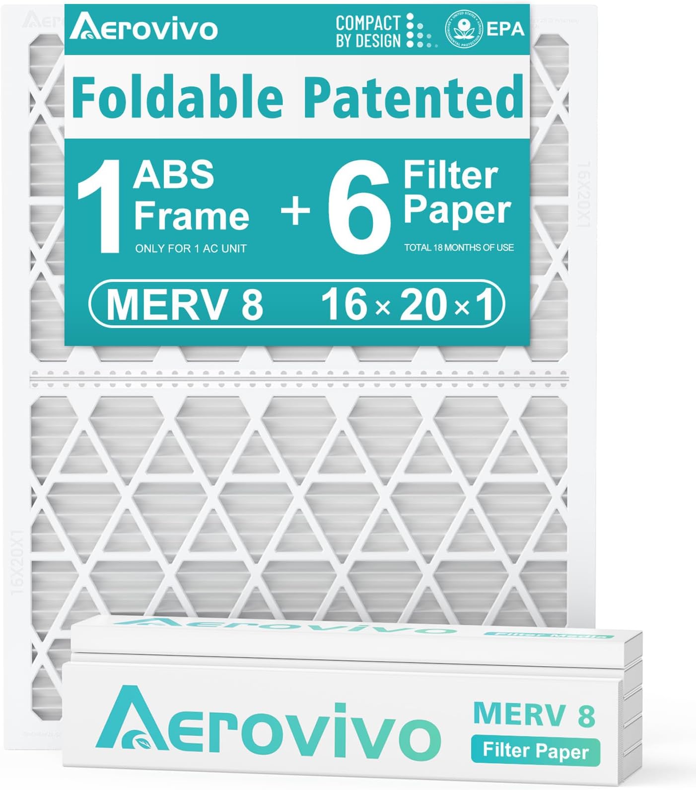Flanders EZ-Flow II 16x20x1 Air Filters, MERV 1 - Furnace, HVAC, and AC ...