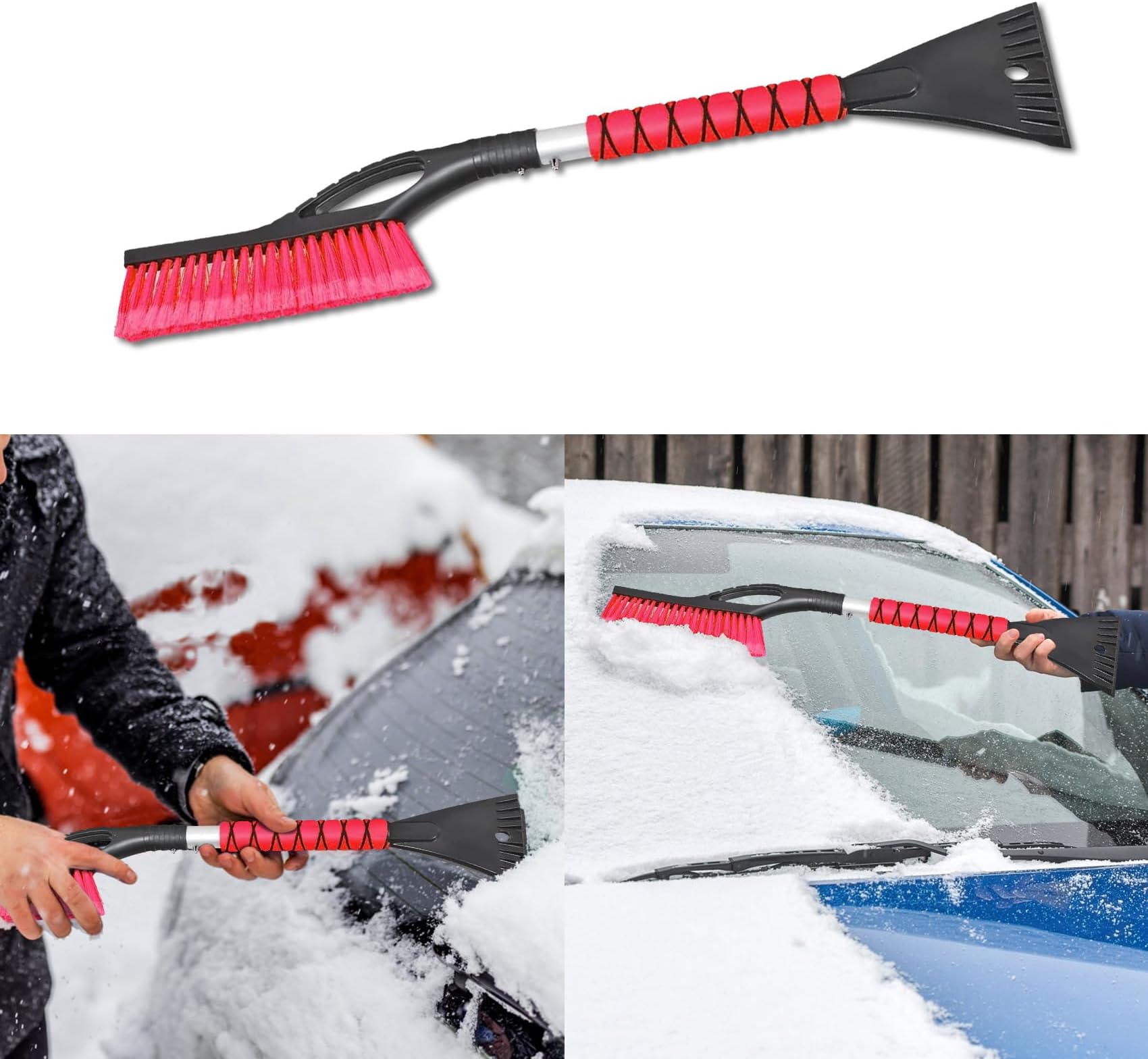 Amazon.com: Autovir 27" Snow Brush and Ice Scrapers for Car Windshield ...