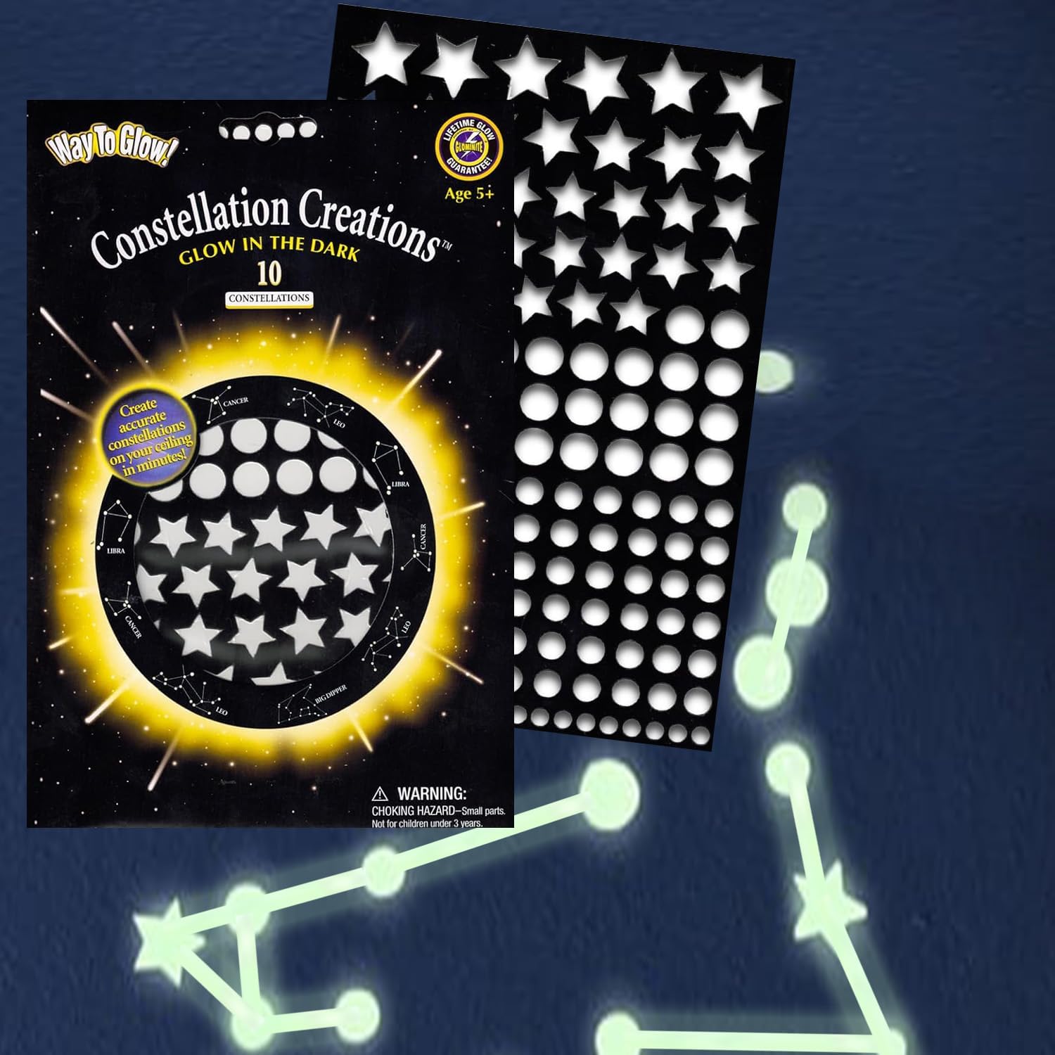 Amazon.com: PLATINUM SERIES Glow in The Dark Constellation Stickers ...