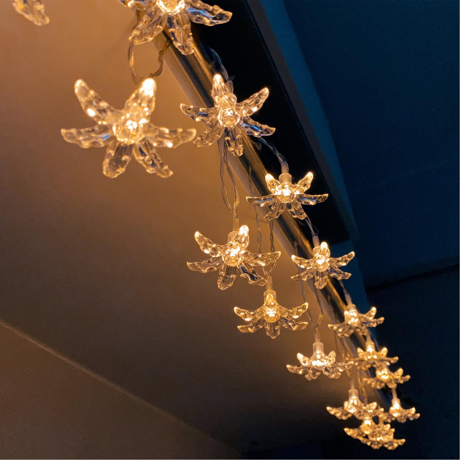 Amazon.com: Fielegen 9.84ft 20 LED Cherry Blossom Flower String Lights ...