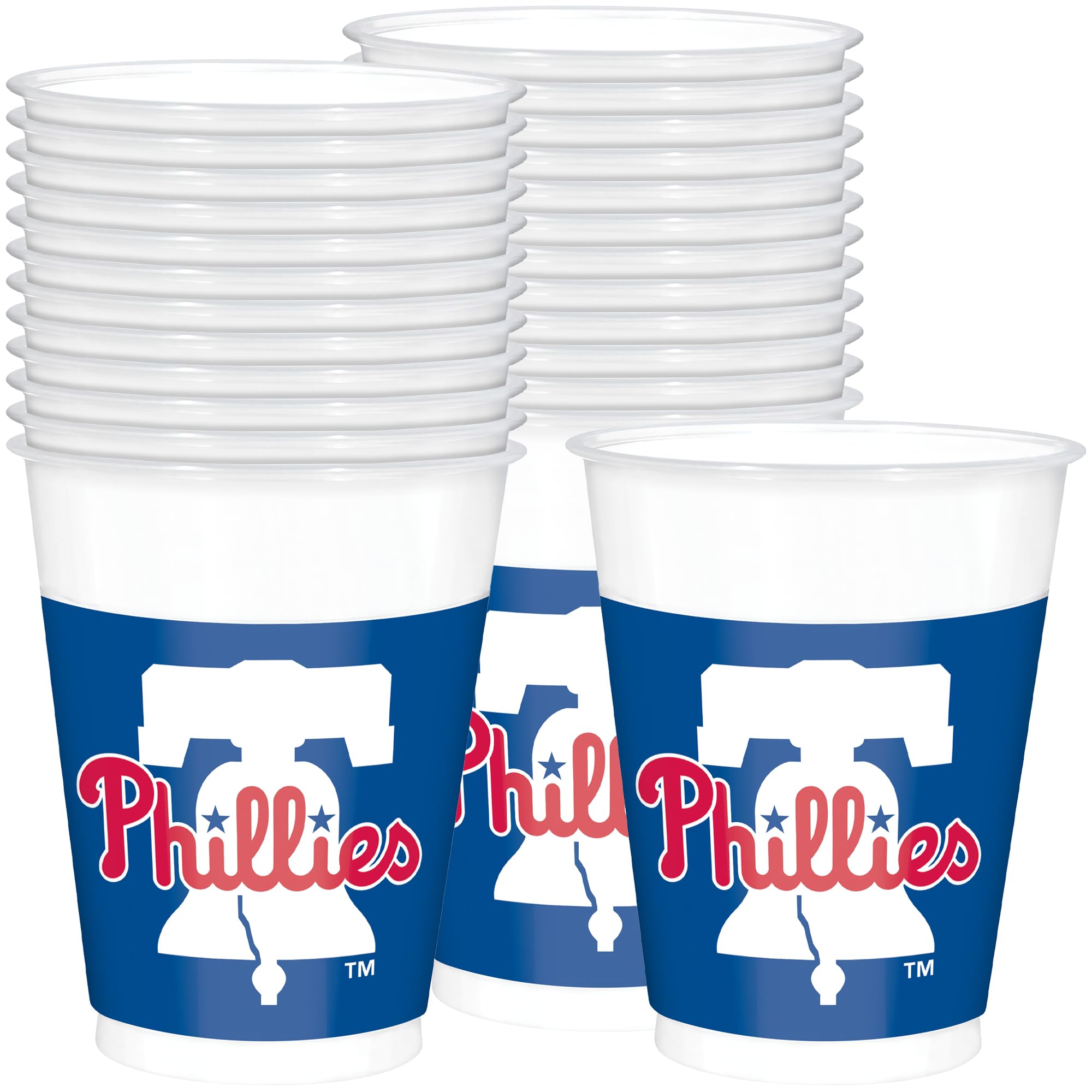 Amazon.com: Philadelphia Phillies Clear Plastic Cups - 16 Oz (25 Pack ...