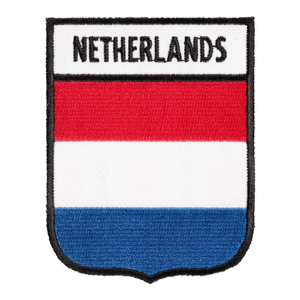 Amazon.com: Netherlands Flag Shield Patch, European Country Flag ...
