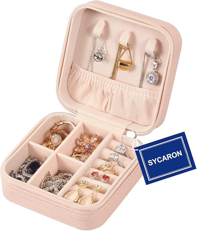 Small Jewelry Box, Mini Jewelry Organizer Travel Jewelry Case Portable ...