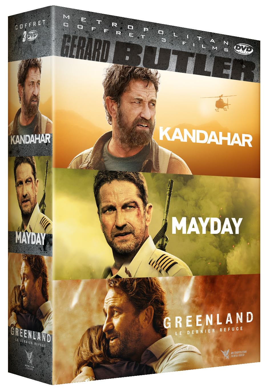 Gérard butler - coffret 3 films : kandahar + mayday + greenland - le ...