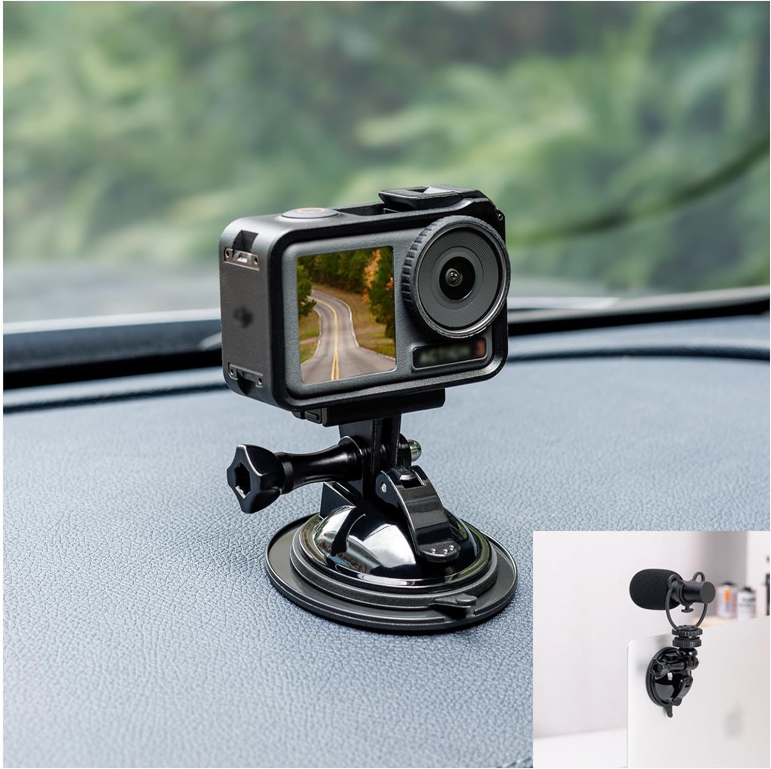JJC Suction Cup Mount with 1/4"-20 Screw, Strong Stable Suction Cup ...
