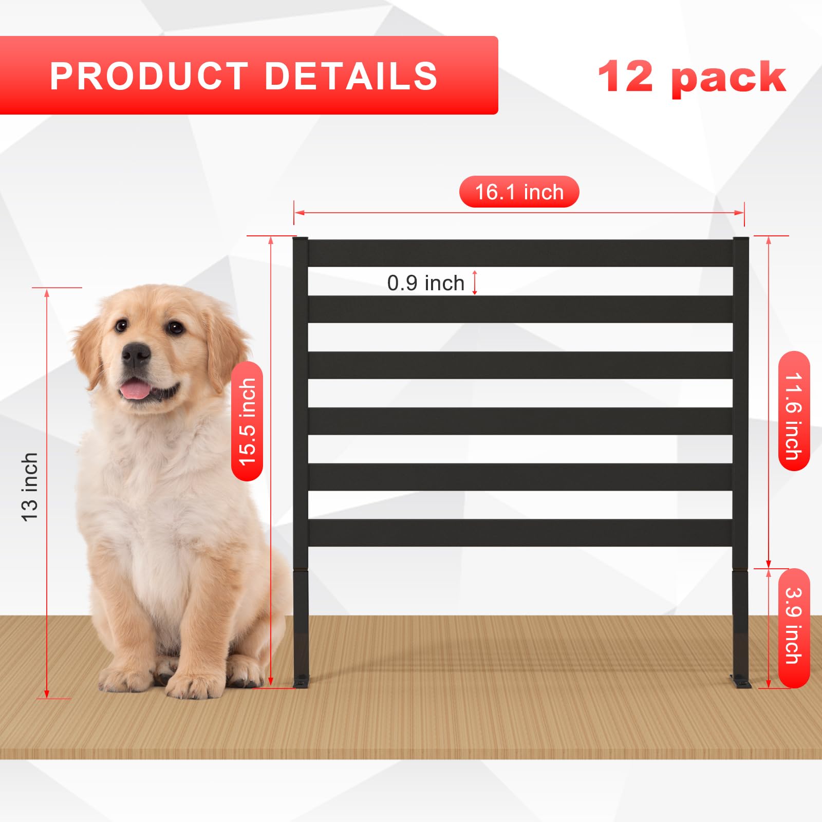 Snapklik.com : 12 Panels Decorative Garden Fence Animal Barrier Outdoor ...