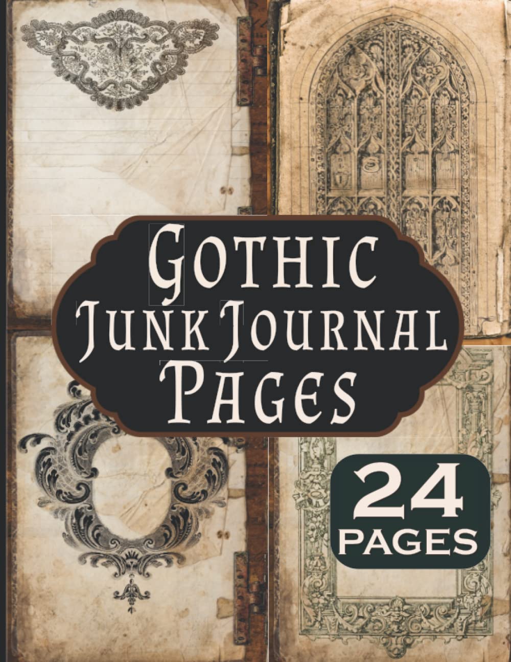 Gothic Junk Journal Pages: 24 Page Kit Vintage Ephemera For Paper ...