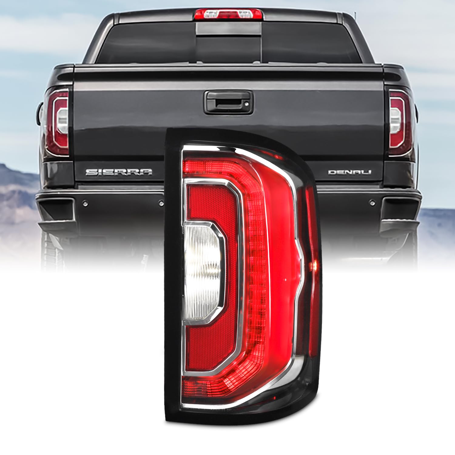 Amazon.com: AKKON - Fits 20016-2018 GMC Sierra 1500 LED DRL Running Turn Signal Chrome Tail ...