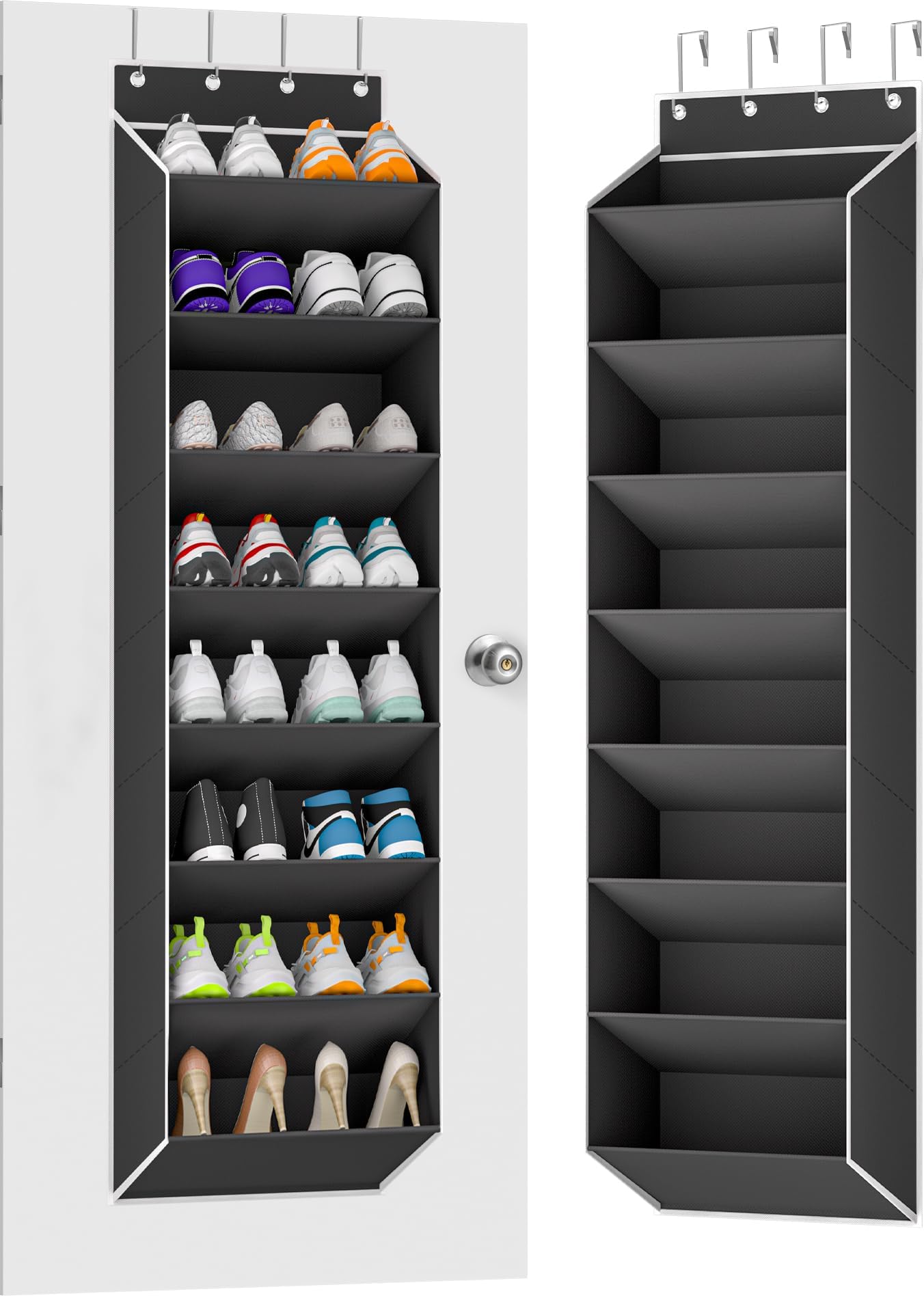 Amazon.com: SLEEPING LAMB 2 Pack Narrow Over The Door Shoe Organizer ...