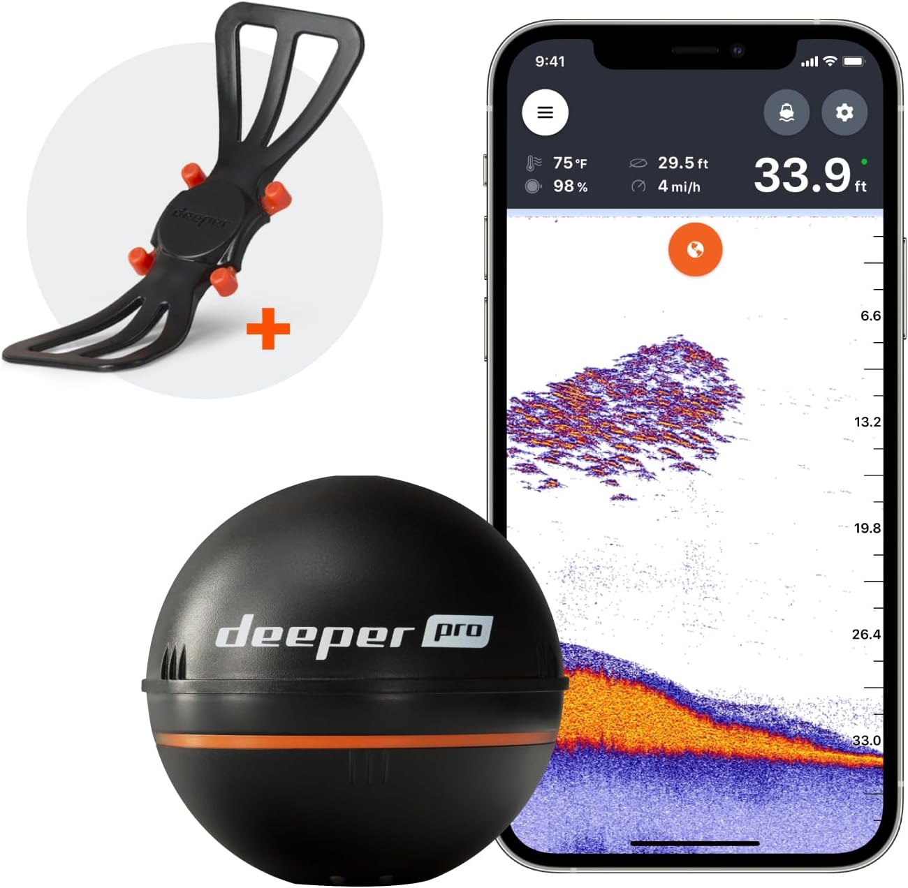 Amazon.com: Deeper PRO Smart Sonar Fish Finder Bundle – Castable Wi-Fi ...