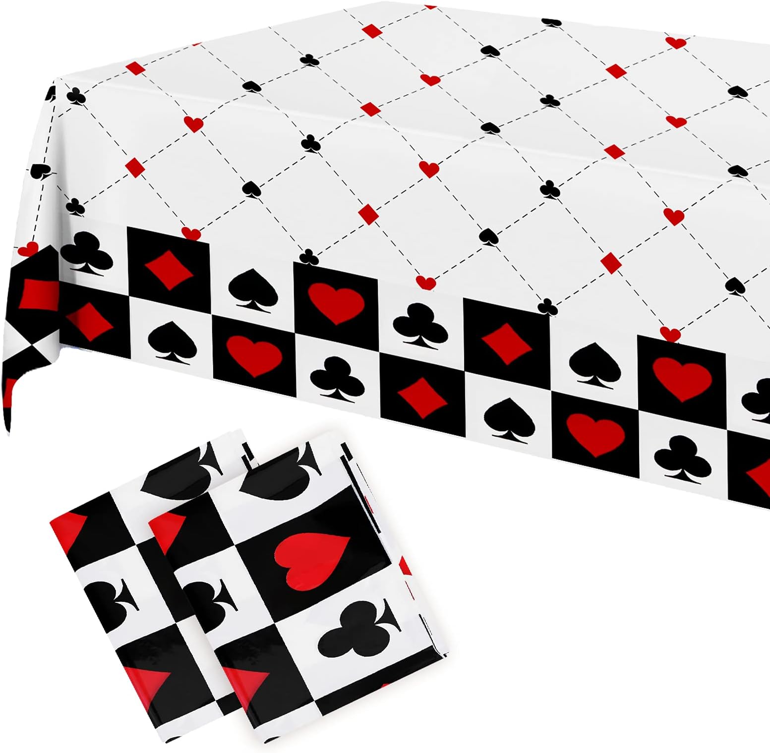 Amazon.com: Lecpeting 2 Pcs Casino Tablecloth Casino Plastic Table ...