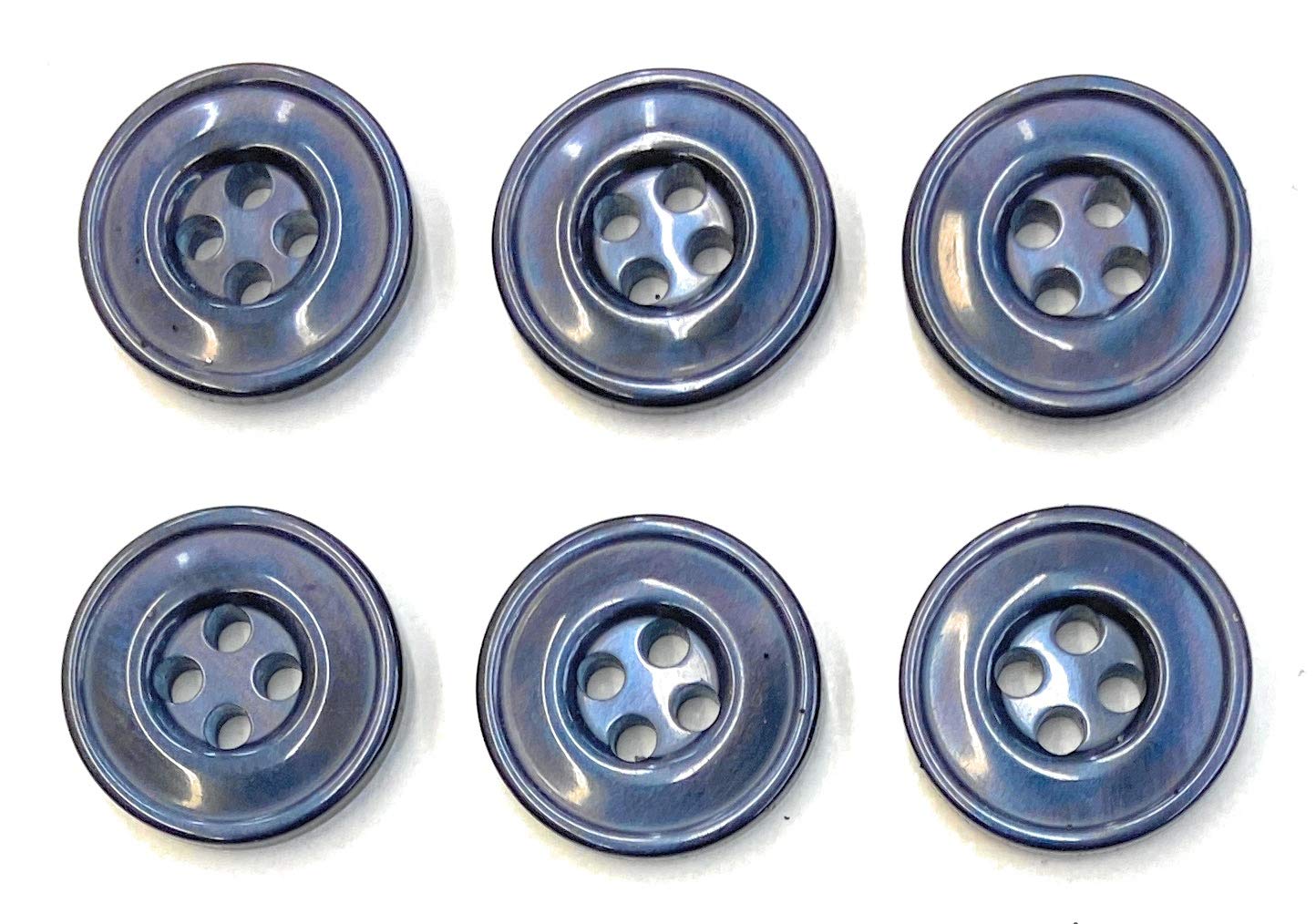 Amazon.com: Navy Blue Buttons Set 4 Holes Tailored for Suits,Jacket and ...