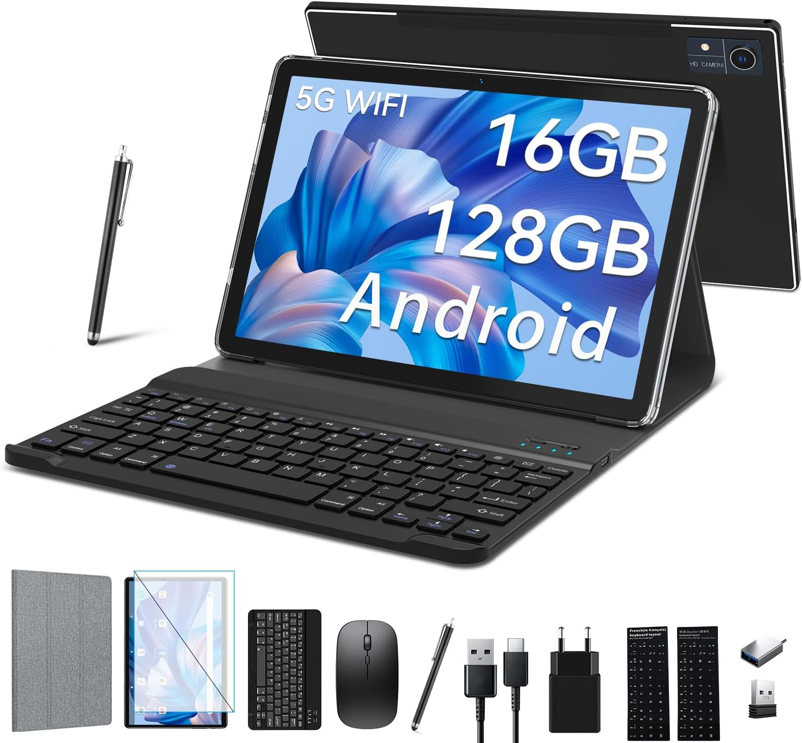 2025 Neueste Tablet 10 Zoll Android 13, 4G LTE Tablets Mit 2 SIM 1 SD, 3-in-1 Tablet Mit ...