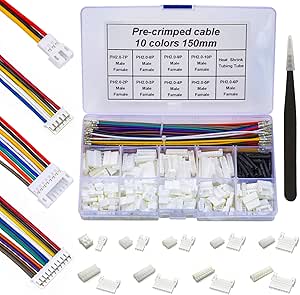 Amazon.com: Keszoox PH 2.0mm Male & Female JST Connector Kit with 22AWG Pre-Crimped Cables Wire ...