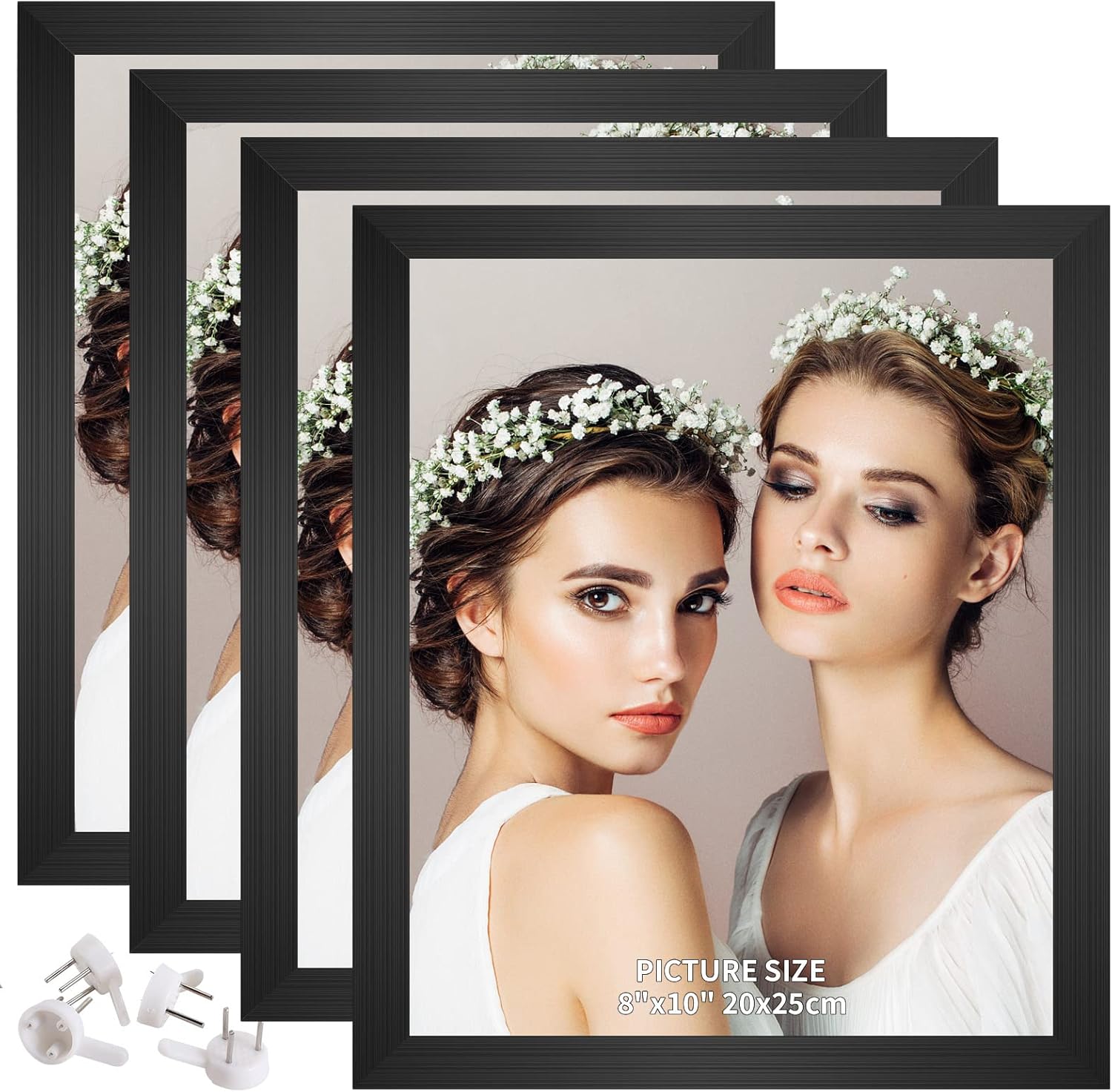Amazon.com - HIKWADERY 8x10 Picture Frames Black, with HD Plastic Cover ...