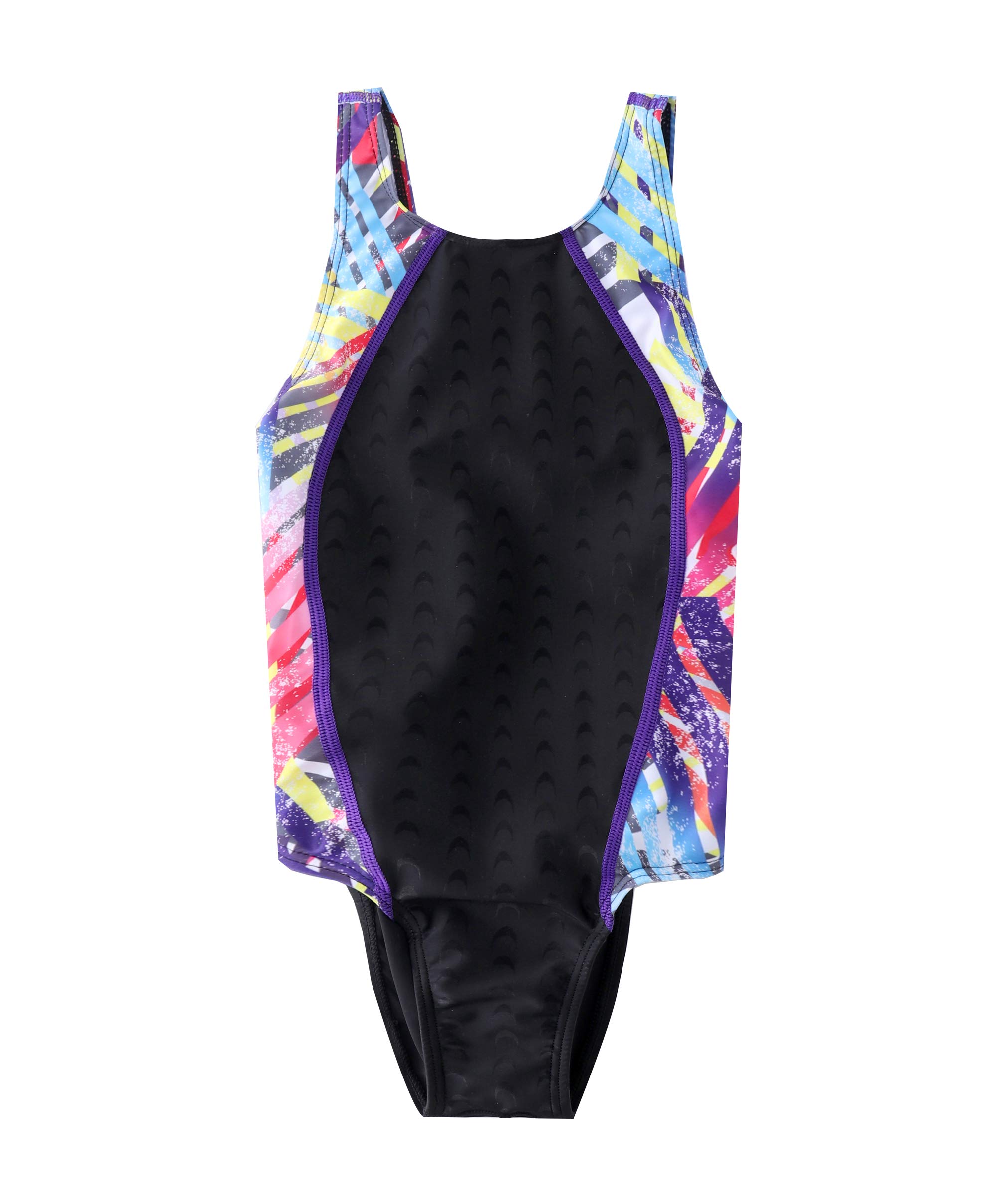 Buy Hiheart Girls One Piece High Neck Racerback Athletic Swimsuit Thick ...