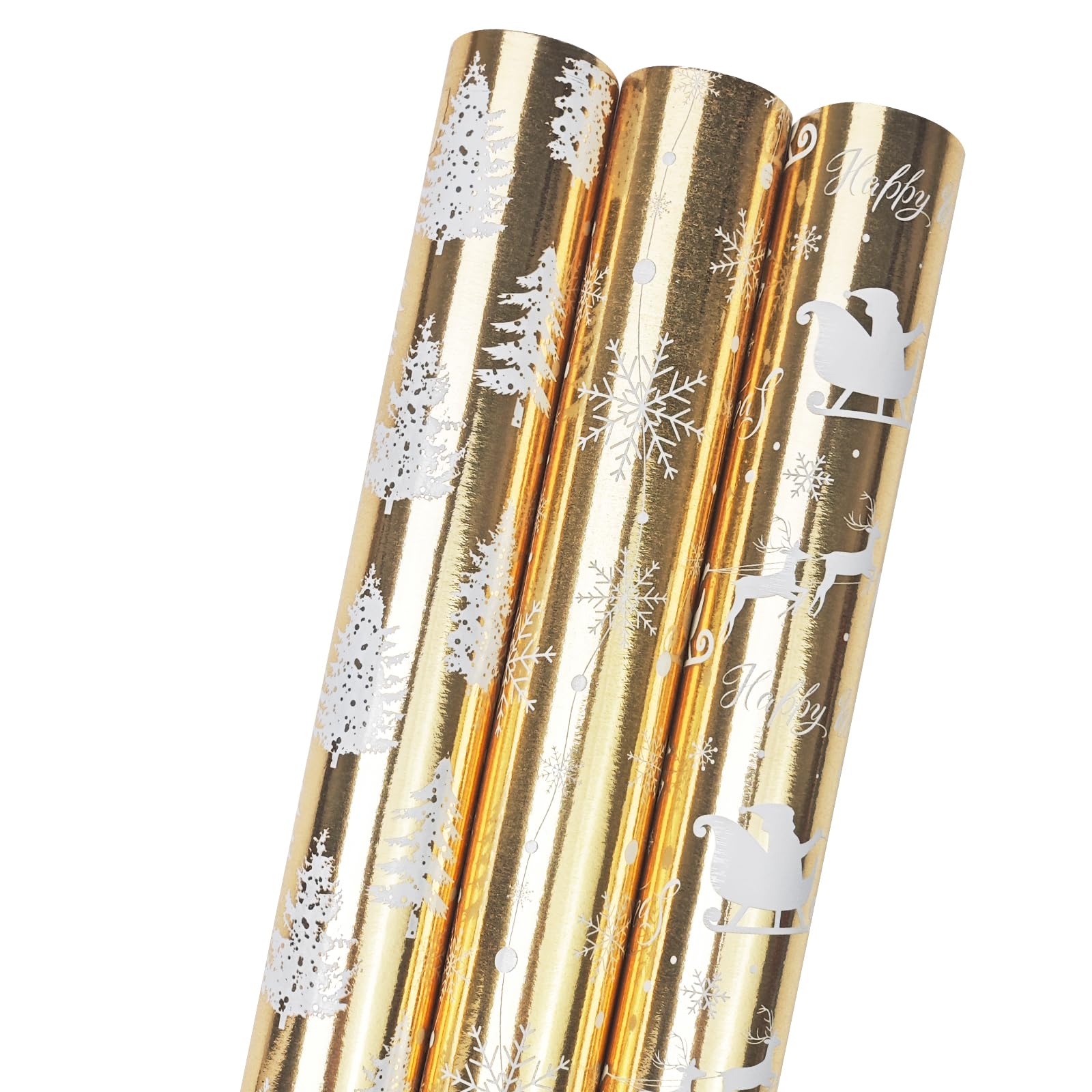 Amazon.com: LDGOOAEL Mini Short Christmas Wrapping Paper Roll with Cut ...