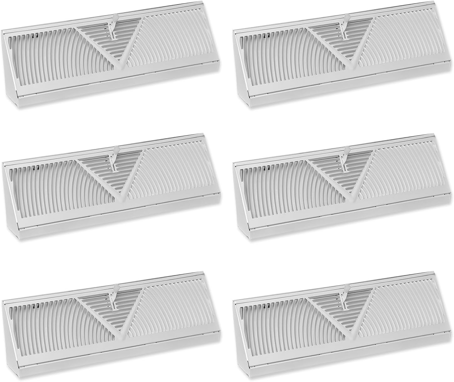 6 Pcs Baseboard Diffuser Register 15 Inch Duct Opening Size HVAC Corner ...