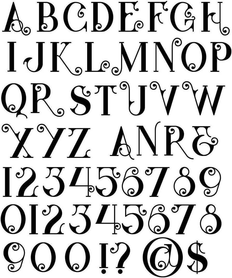 Amazon.com: Fancy Script Alphabet Monograms - 92241 - Choose Ceramic or ...