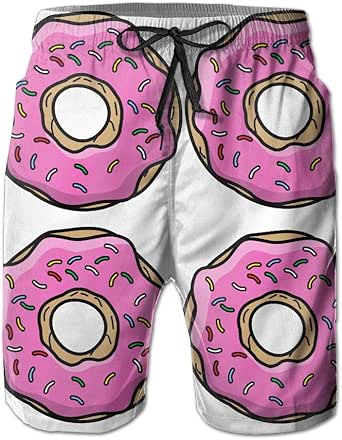Amazon.com: Pink Doughnut Men's Quick Dry Boardshorts Bathing Suits ...