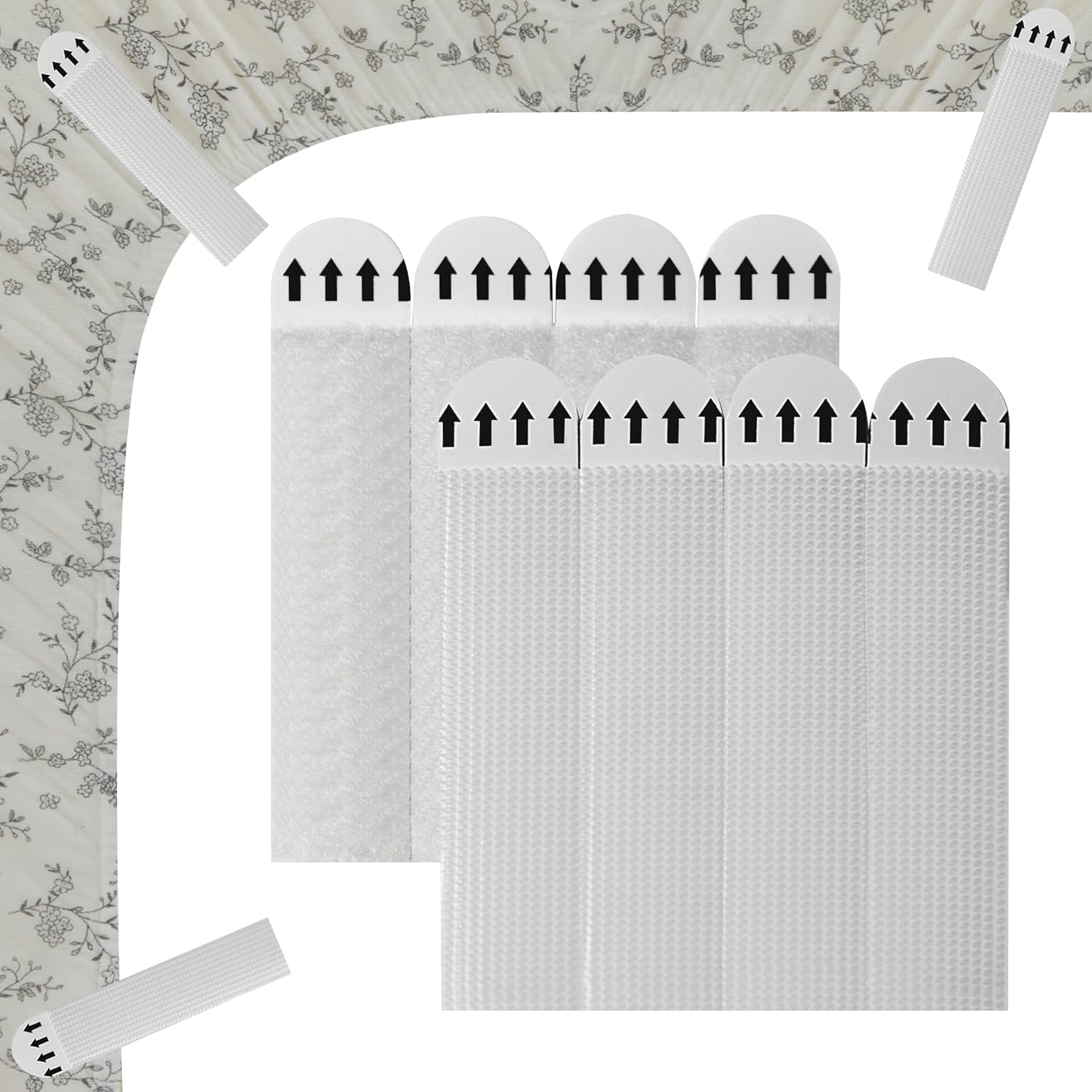 Amazon.com: Ambreview Self-adhesive Bed Sheet Straps, 12 PCS Fitted ...