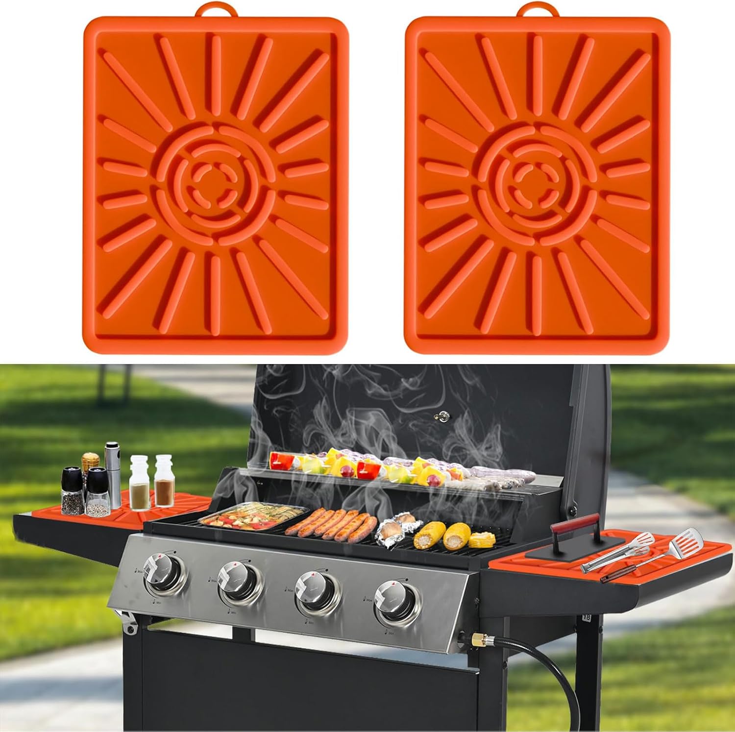 Griddle Tools Mat Compatible for Blackstone, Silicone Grill Mat ...