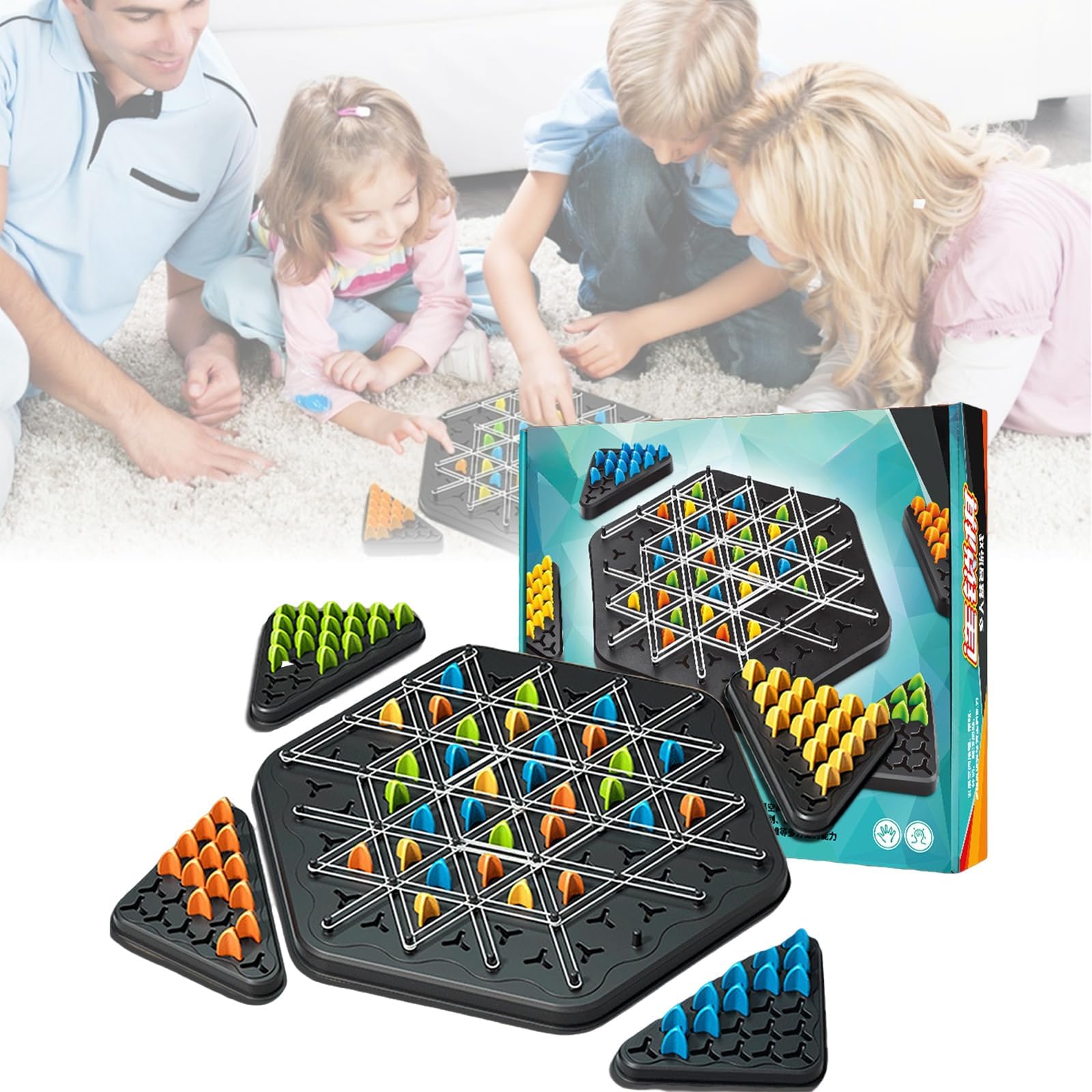 Chain Triangle Chess Game, Triggle Game, Triggle Rubber Band Game ...