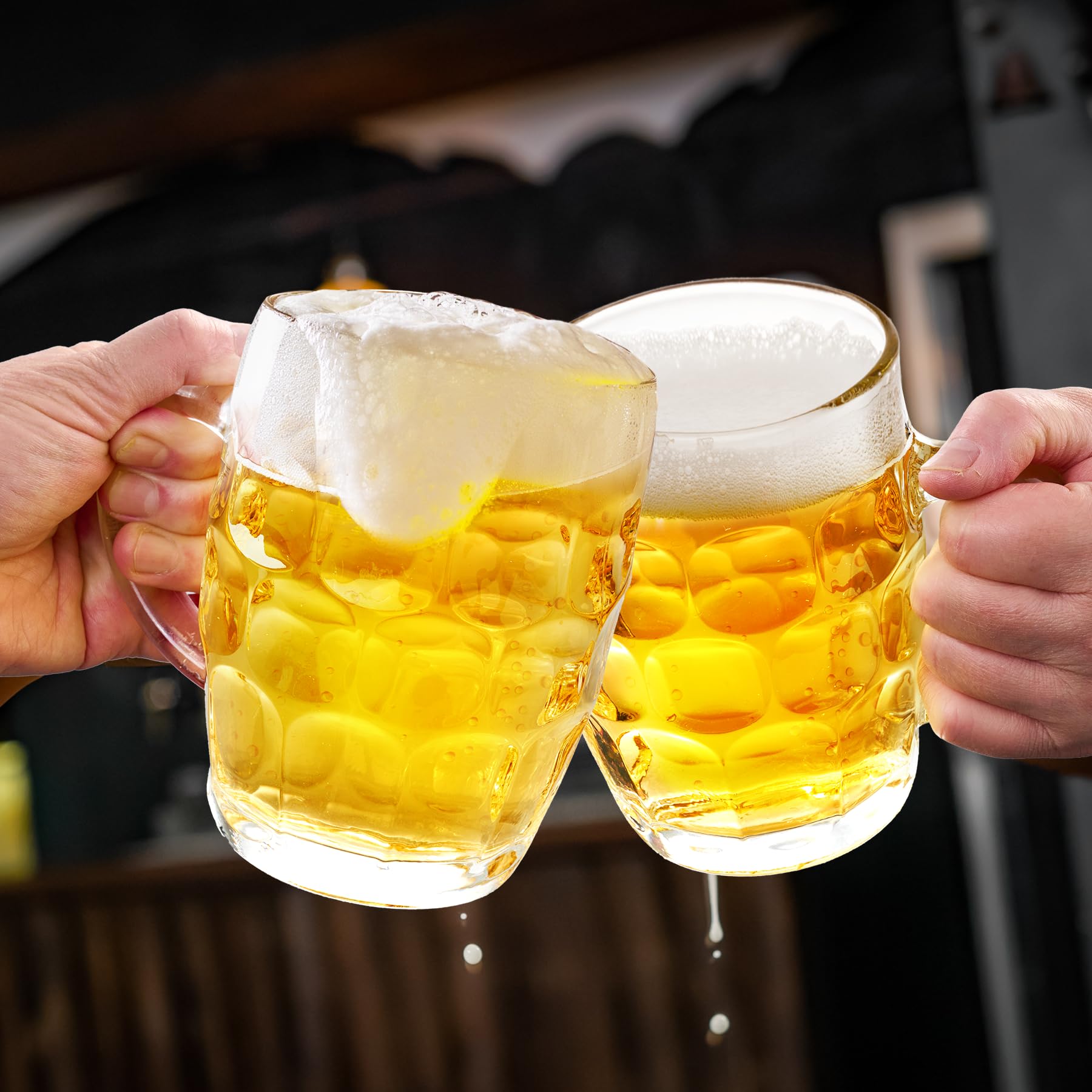 German Beer Glass Weihenstephaner Dimple 500ml Stein Beer Glass
