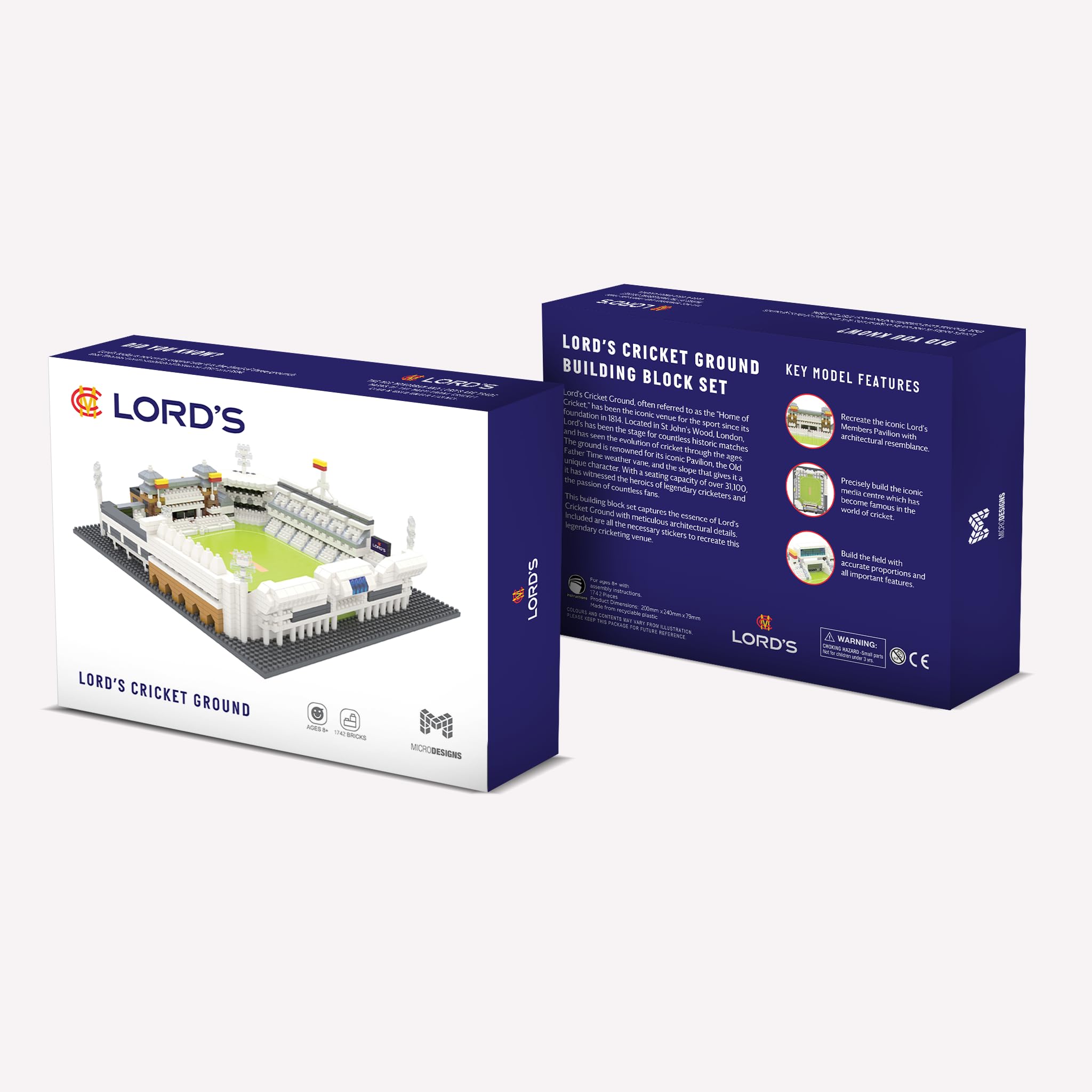 MICRODESIGNS Lord’s Cricket Ground Building Block Model (1742 pcs ...