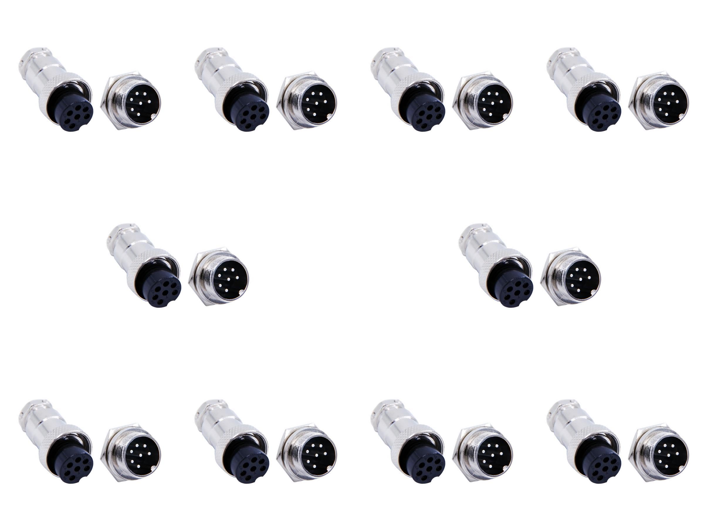 (10 pc) Pro3D GX16 7-Pin Circular Aviation Socket Plug Male and Female ...