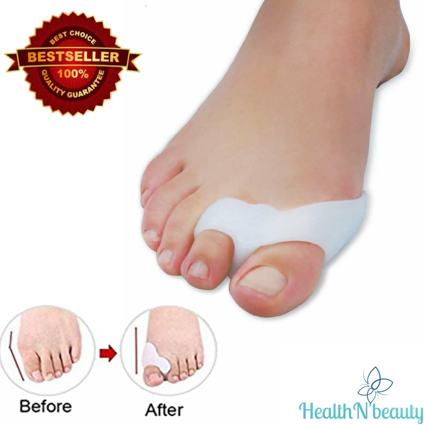 Amazon.com: Gel Bunion Guards & Toe Spreaders Double Loop - by Healthn ...