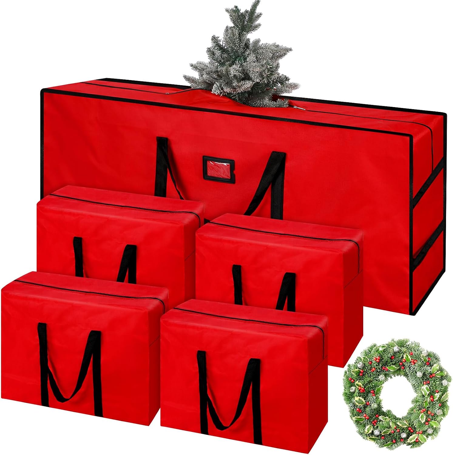 Amazon.com: Berlune 6 Pcs Christmas Tree Storage Bag for 7.5 ft Heavy ...