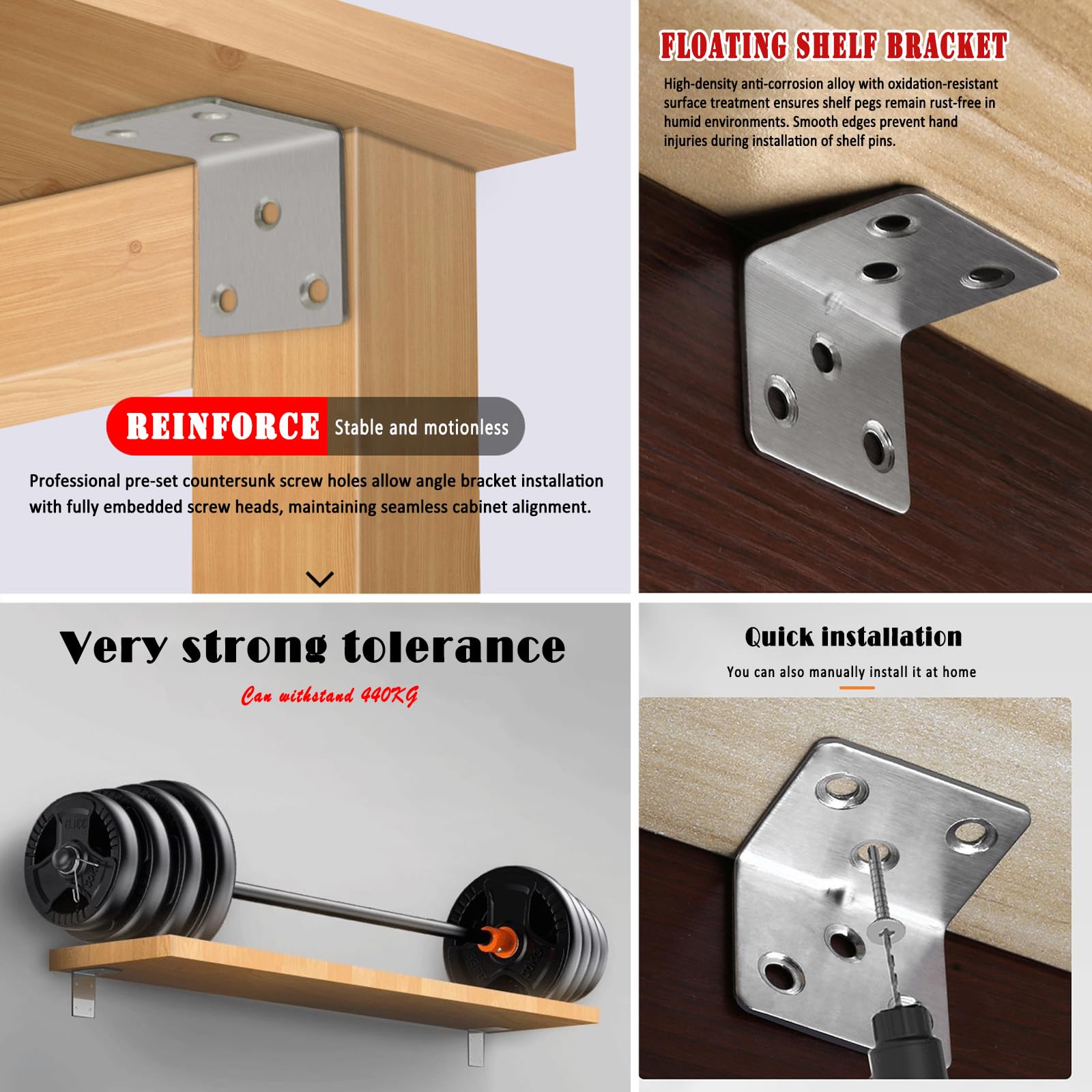 Shelf Pegs Floating Shelf L Angle Corner Brackets Bracket Pegs Brace ...