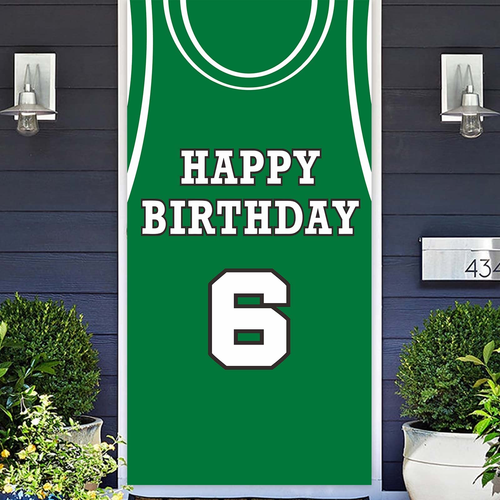 Amazon.com: Happy Birthday 6 Banner Backdrop Background Green ...