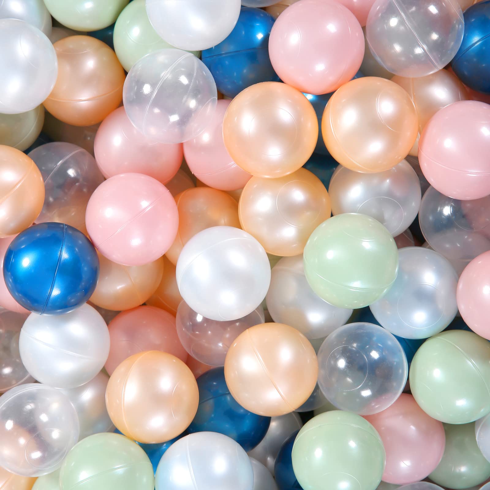 Snapklik.com : Soft Plastic Ball Pit Balls, 100 Pcs Plastic Toy Balls ...