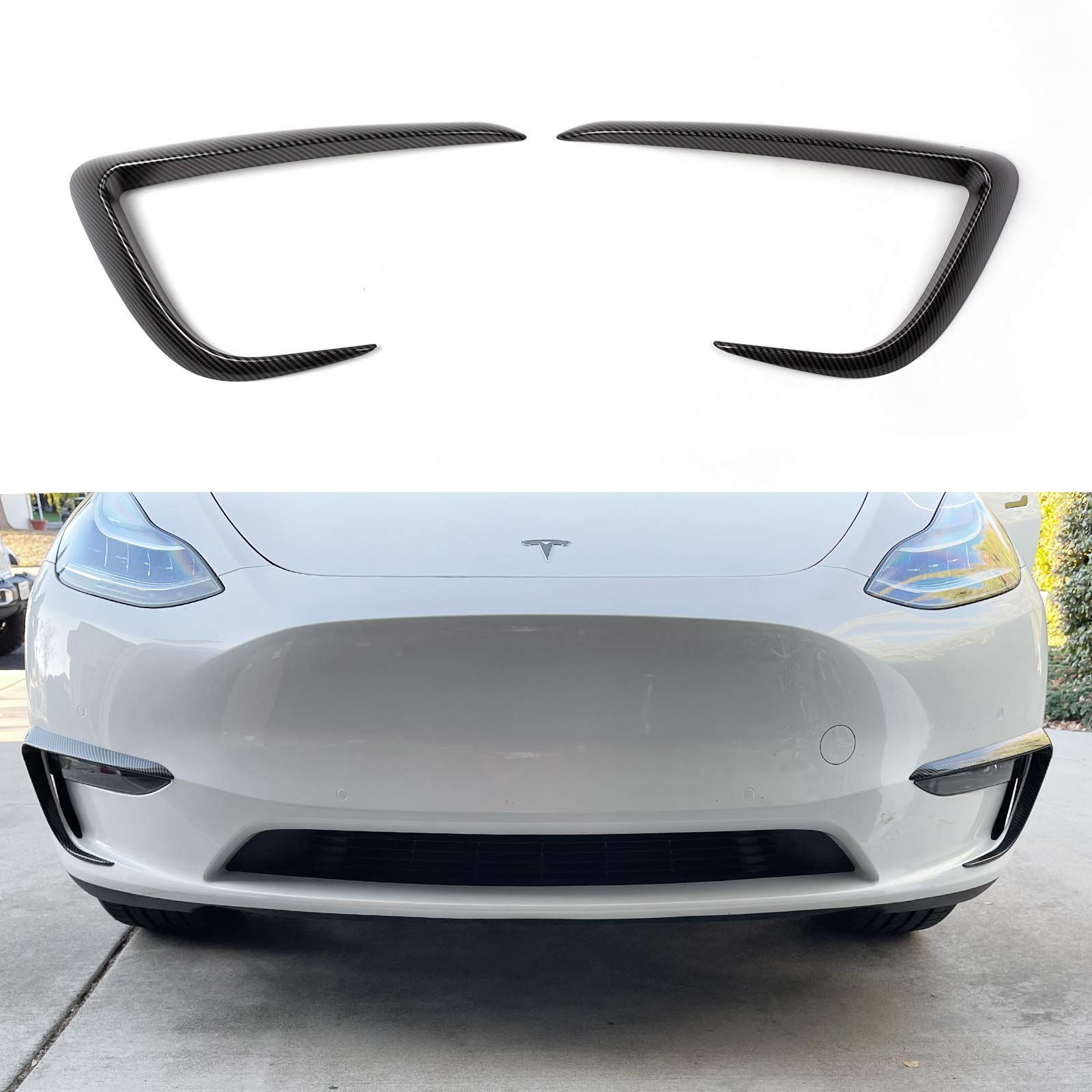 Buy Xipoo Fit Tesla Model Y Fog Light Trim Front Fog Light Cover ...