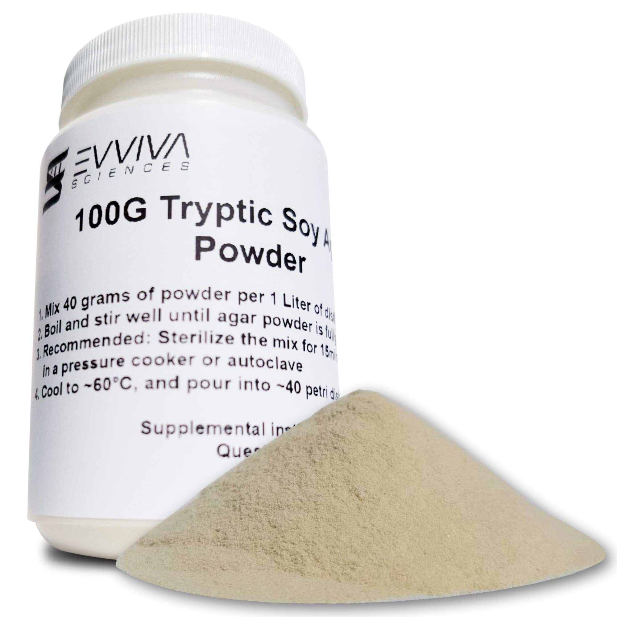 Buy Tryptic Soy Agar Powder 100 Grams - Evviva Sciences - Make 100 to ...
