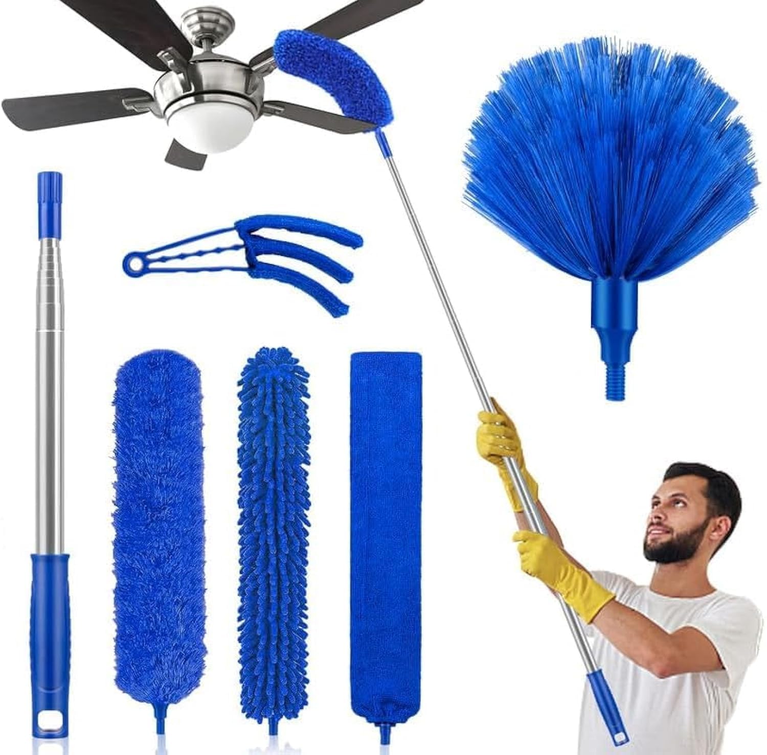 Dusters for Cleaning 6pcs Cobweb Dusters for Cleaning Kit with 100 ...