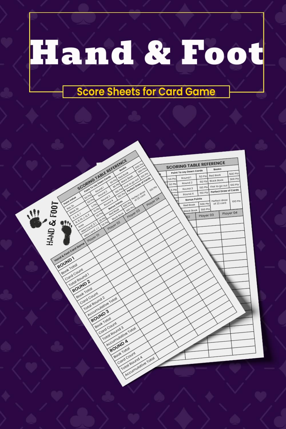 Amazon.com: Hand and Foot Score Sheets for Card Game: Large Score ...