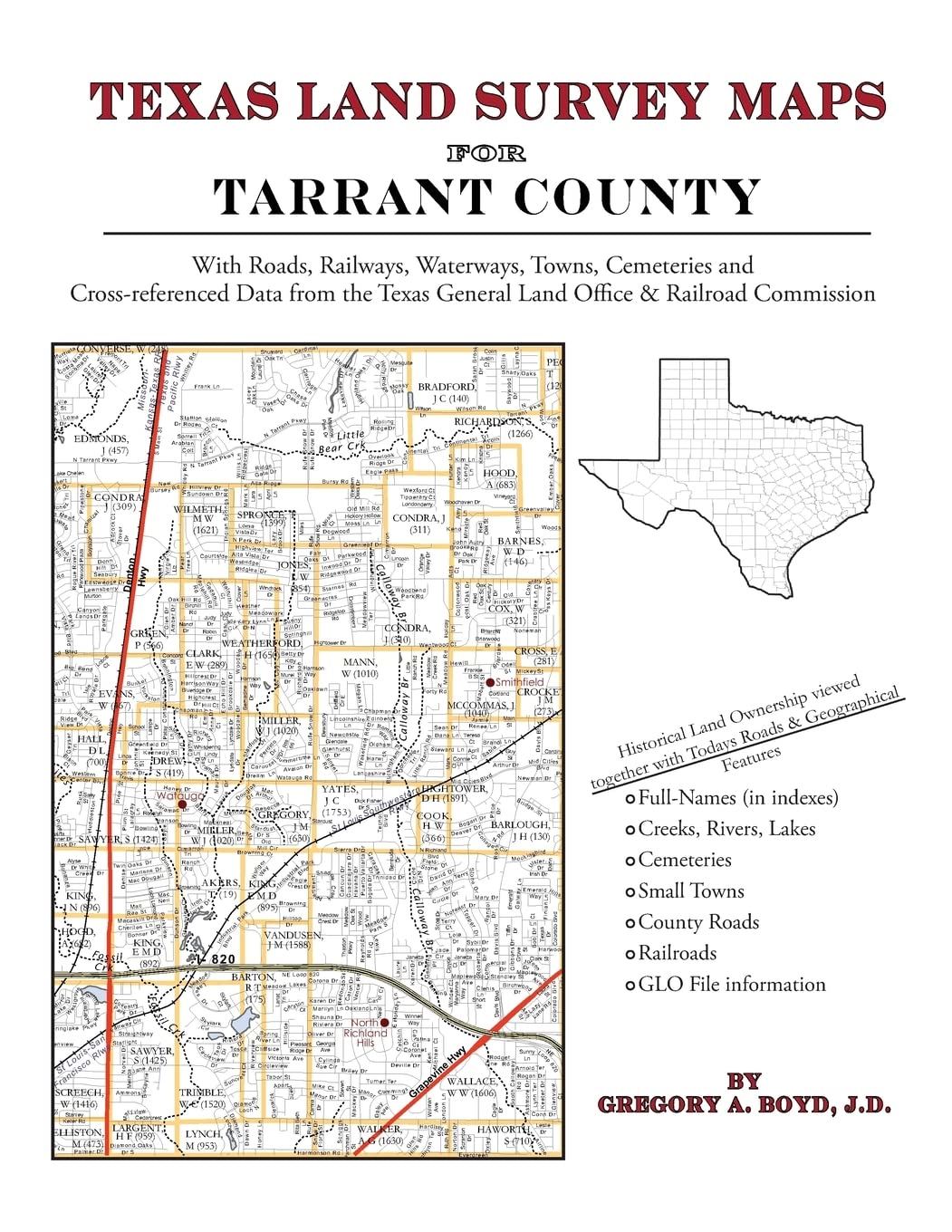 Texas Land Survey Maps for Tarrant County: Boyd J.D., Gregory A ...