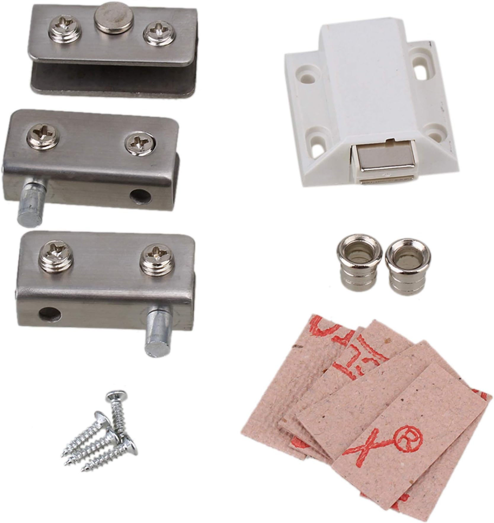 Rannb Single Suction Stainless Steel Door Glass Pivot Clamp Hinge for 5 ...