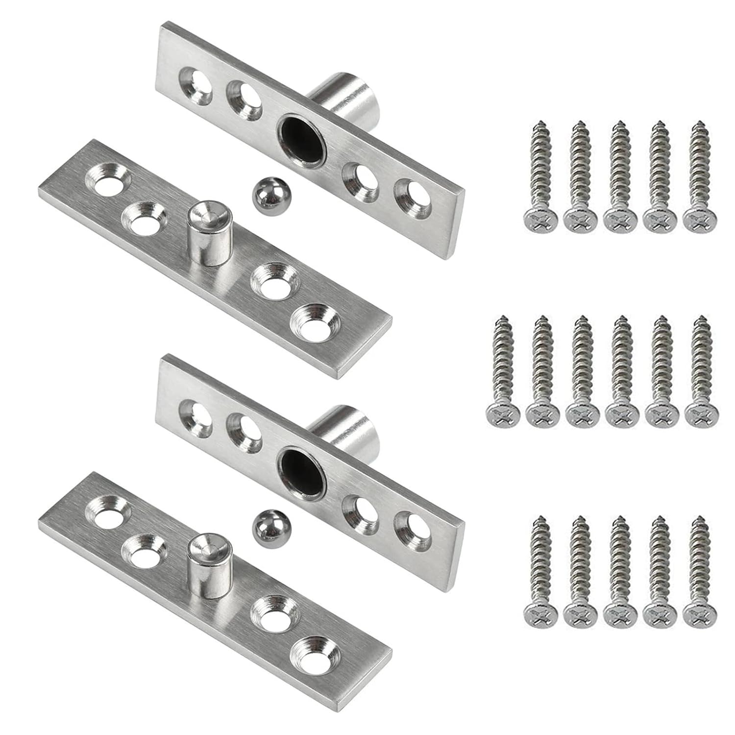 2 Pcs Stainless Steel Concealing Pivot Hinges - Rotating Door Pivot ...
