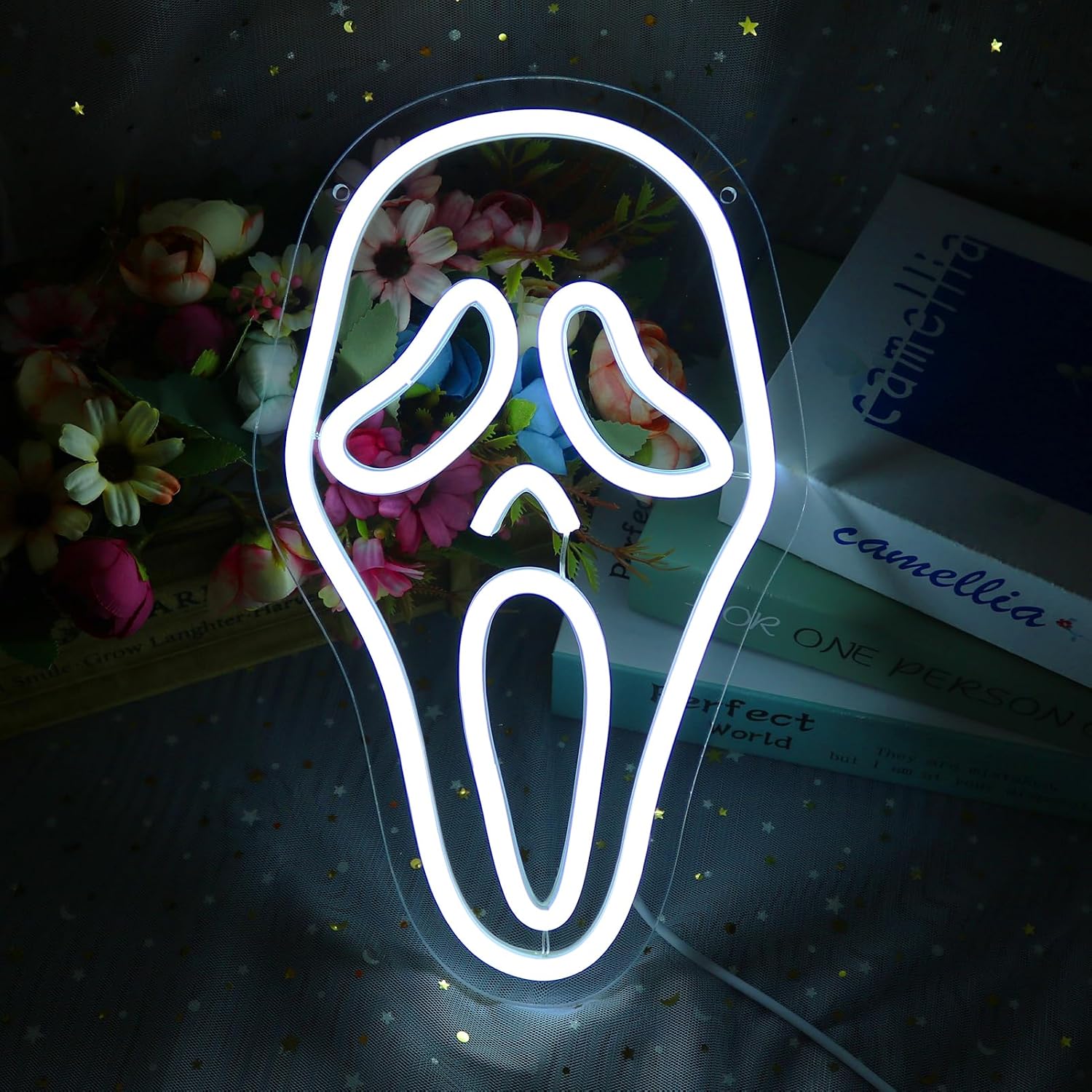Horror Face Neon Sign, Skull LED Neon Light Wall Australia | Ubuy